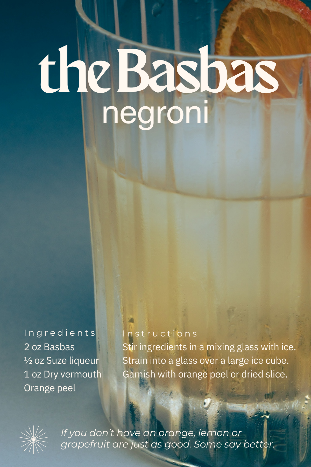 Basbas Recipes | The Basbas Negroni - BASBAS